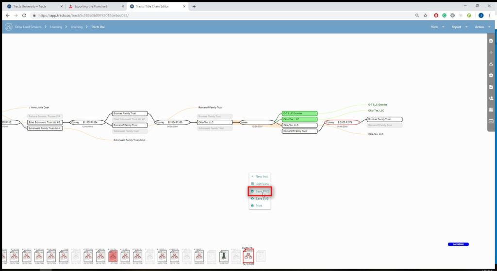 Exporting the Flowchart | Tracts | Title Management Platform